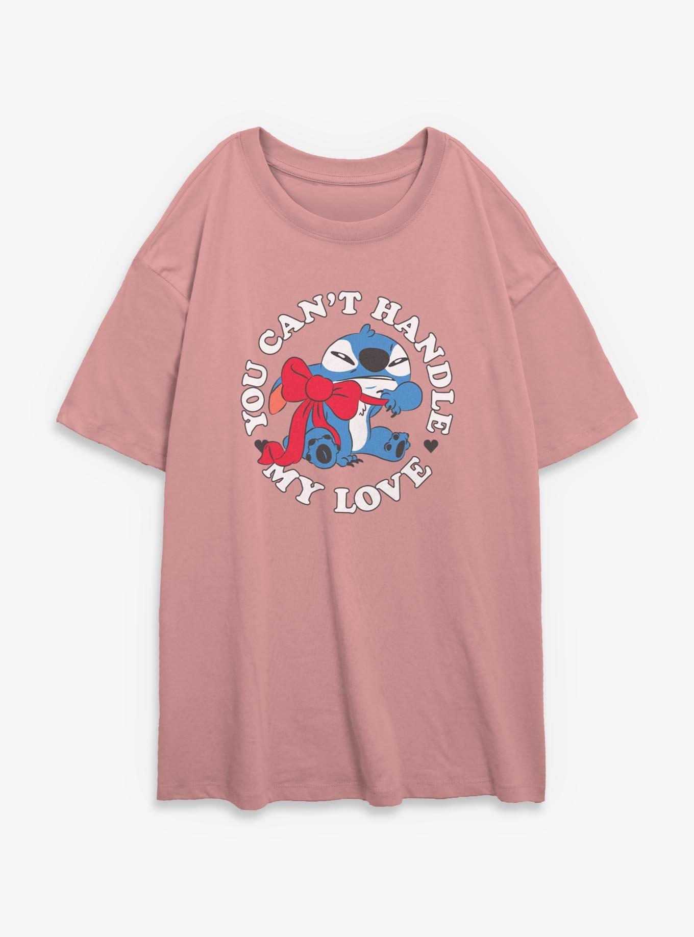 Disney Lilo & Stitch My Love Girls Oversized T-Shirt - PINK | Hot Topic