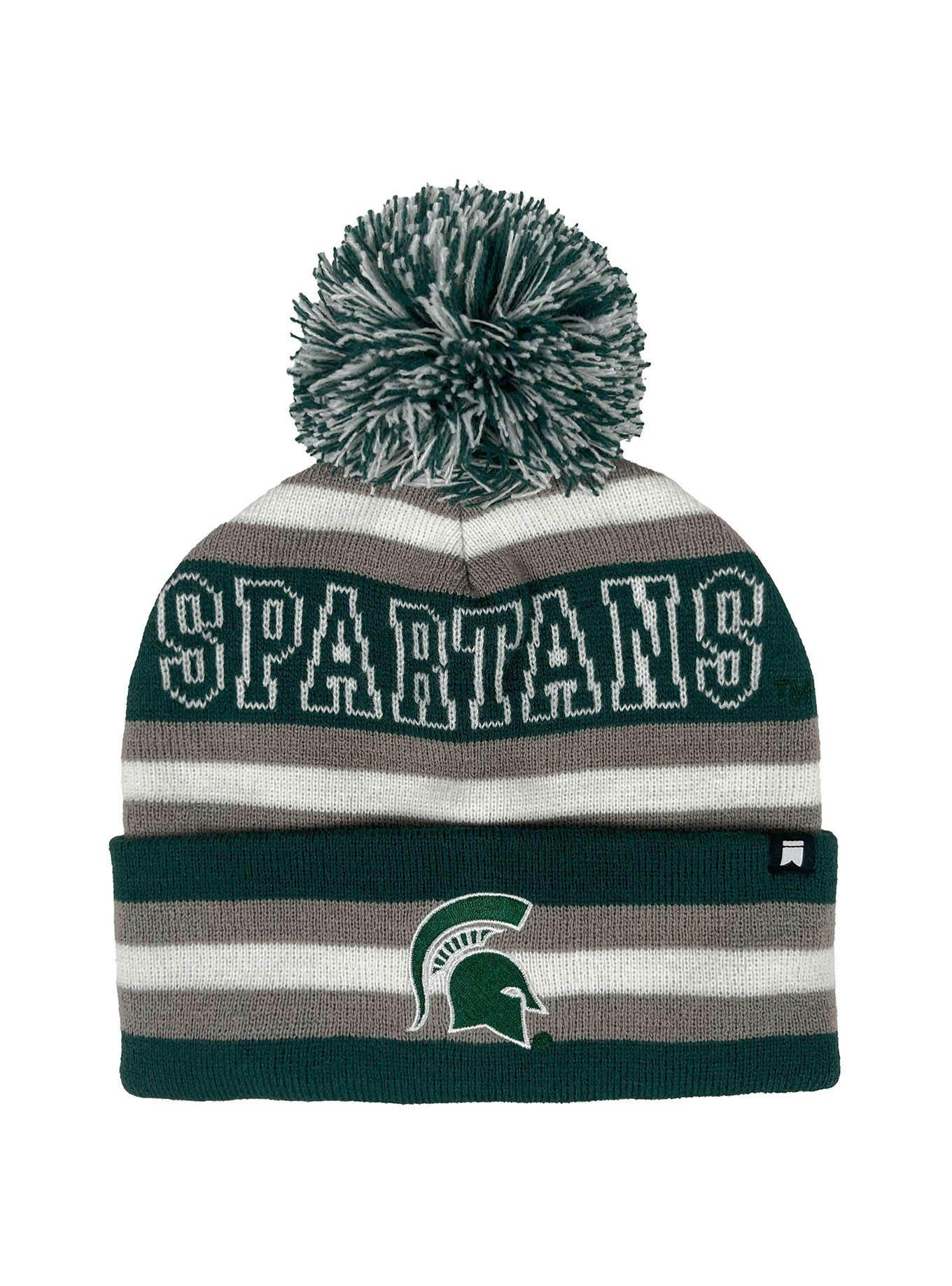 Michigan State University Block Stripes Knit Pom Beanie | Hot Topic