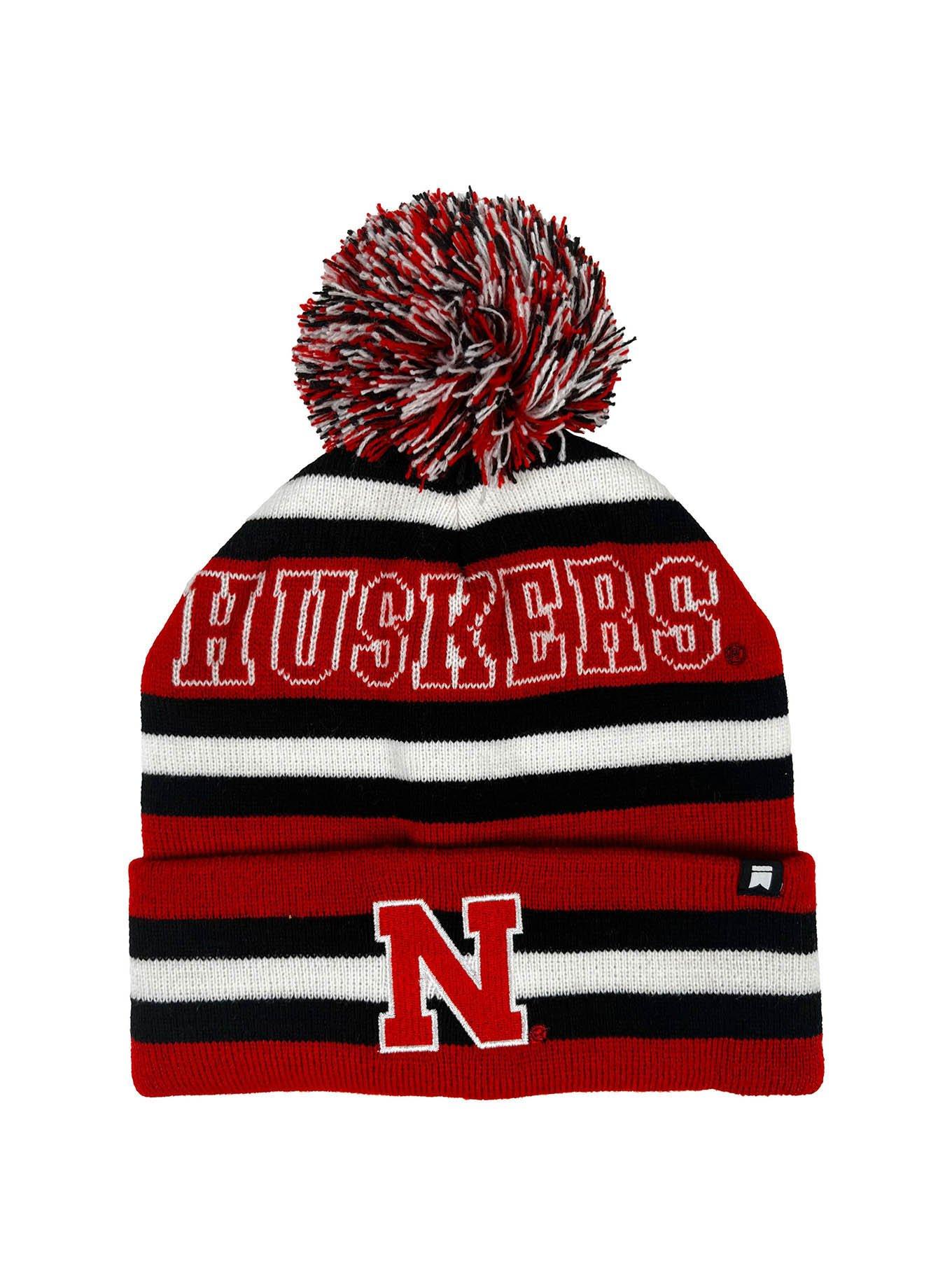 University of Nebraska Block Stripes Knit Pom Beanie | Hot Topic