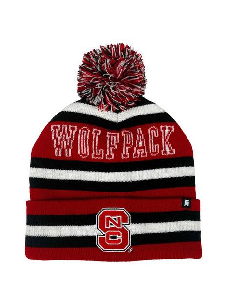 North Carolina State University Block Stripes Knit Pom Beanie | Hot Topic