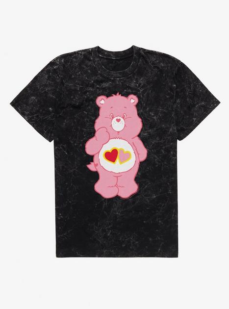 Care Bears Love-A-Lot Bear Pose Mineral Wash T-Shirt - BLACK | Hot Topic