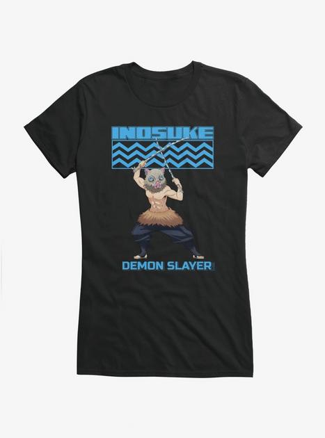 Demon Slayer Inosuke Ready Pose Girls T-Shirt - BLACK | Hot Topic