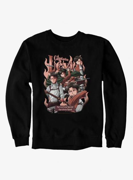 Attack On Titan Captain Levi Survey Corps Sweatshirt | Hot Topic