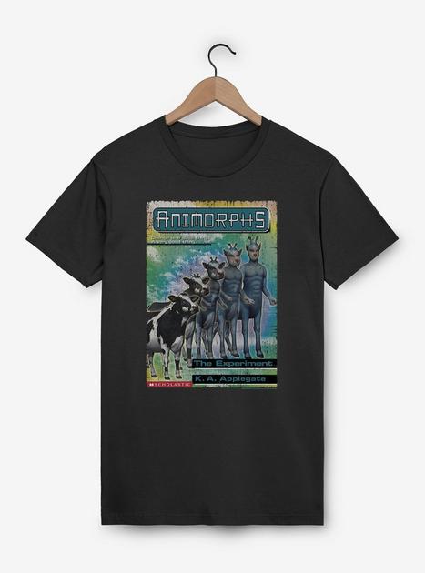 Animorphs The Experiment Alien Cow Book Cover T-Shirt - BLACK | BoxLunch