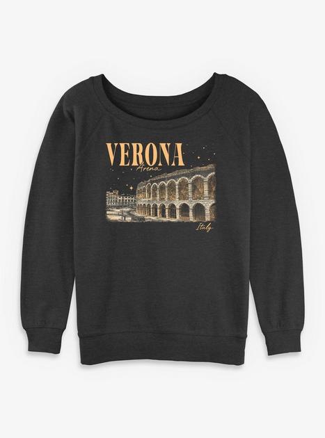 Verona Arena Italy Girls Slouchy Sweatshirt - GREY | Hot Topic