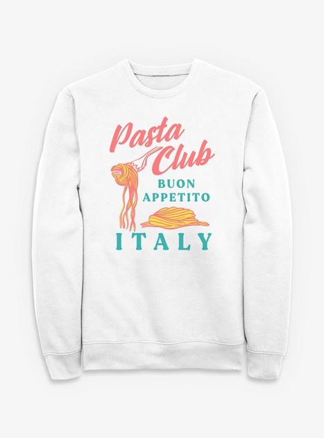Pasta Club Italy Sweatshirt - WHITE | Hot Topic
