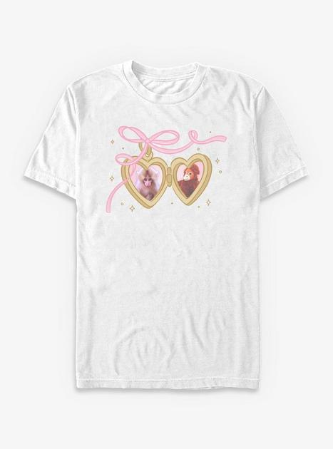 Lonely Monkey And Plushy Heart Locket T-Shirt - WHITE | Hot Topic