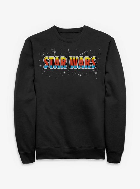 Star Wars Starry Logo Sweatshirt Hot Topic Exclusive - BLACK | Hot Topic