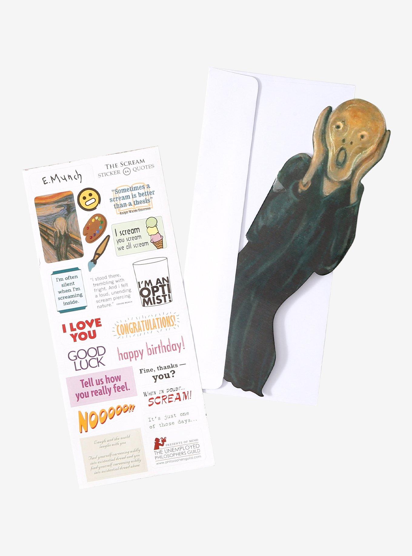 Quotable Notables Edvard Munch's The Scream Greeting Card & Sticker ...
