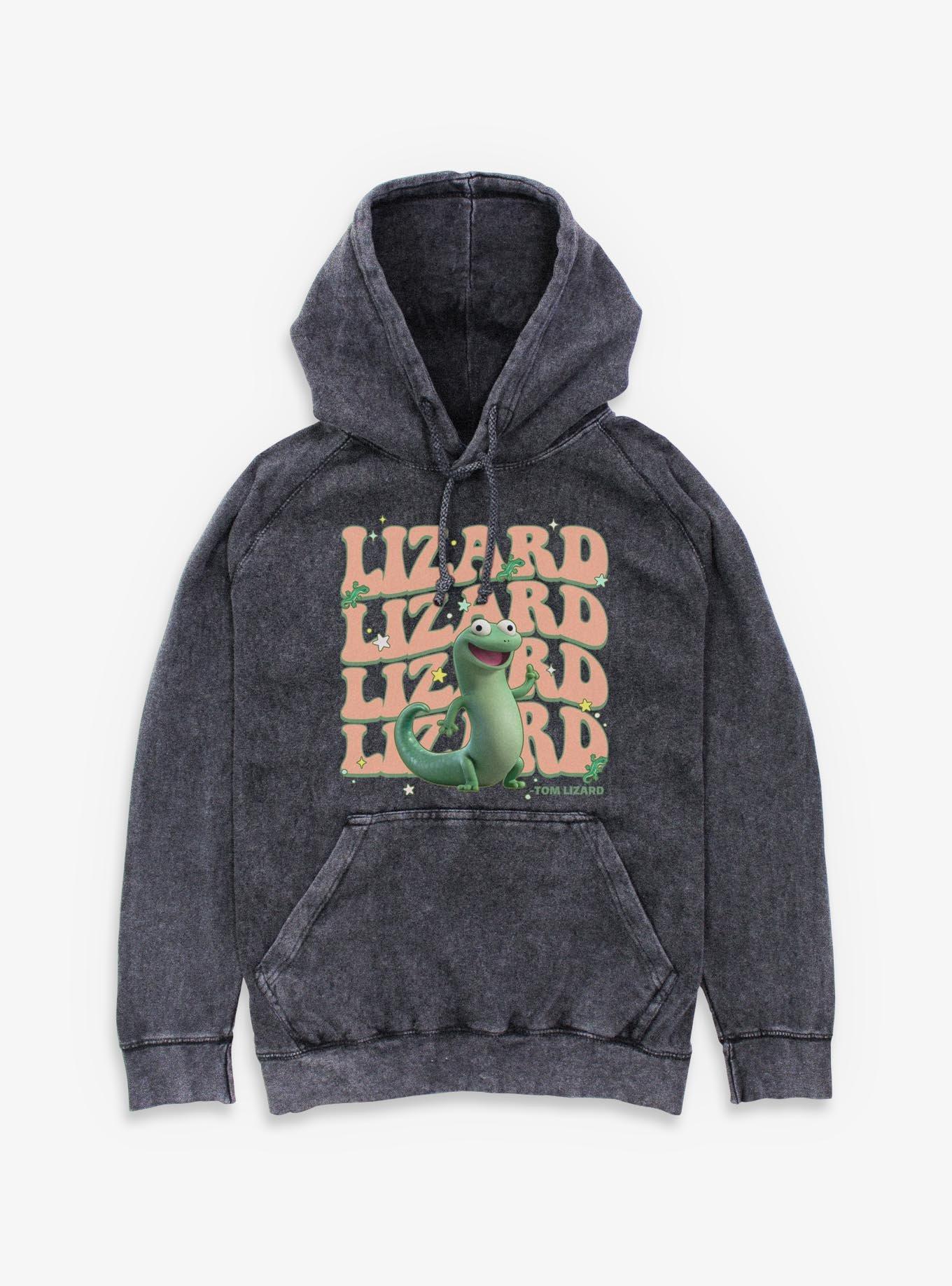 Disney Pixar Hoppers Lizard Lizard Mineral Wash Hoodie - BLACK | BoxLunch