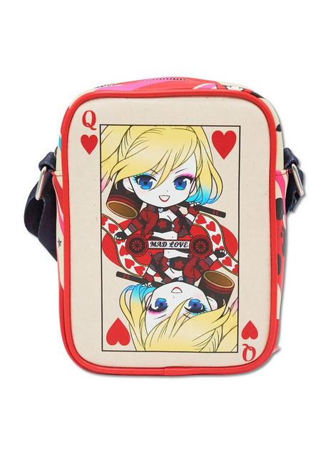 DC Comics Harley Quinn Chibi Queen of Hearts Card Crossbody Bag | Hot Topic