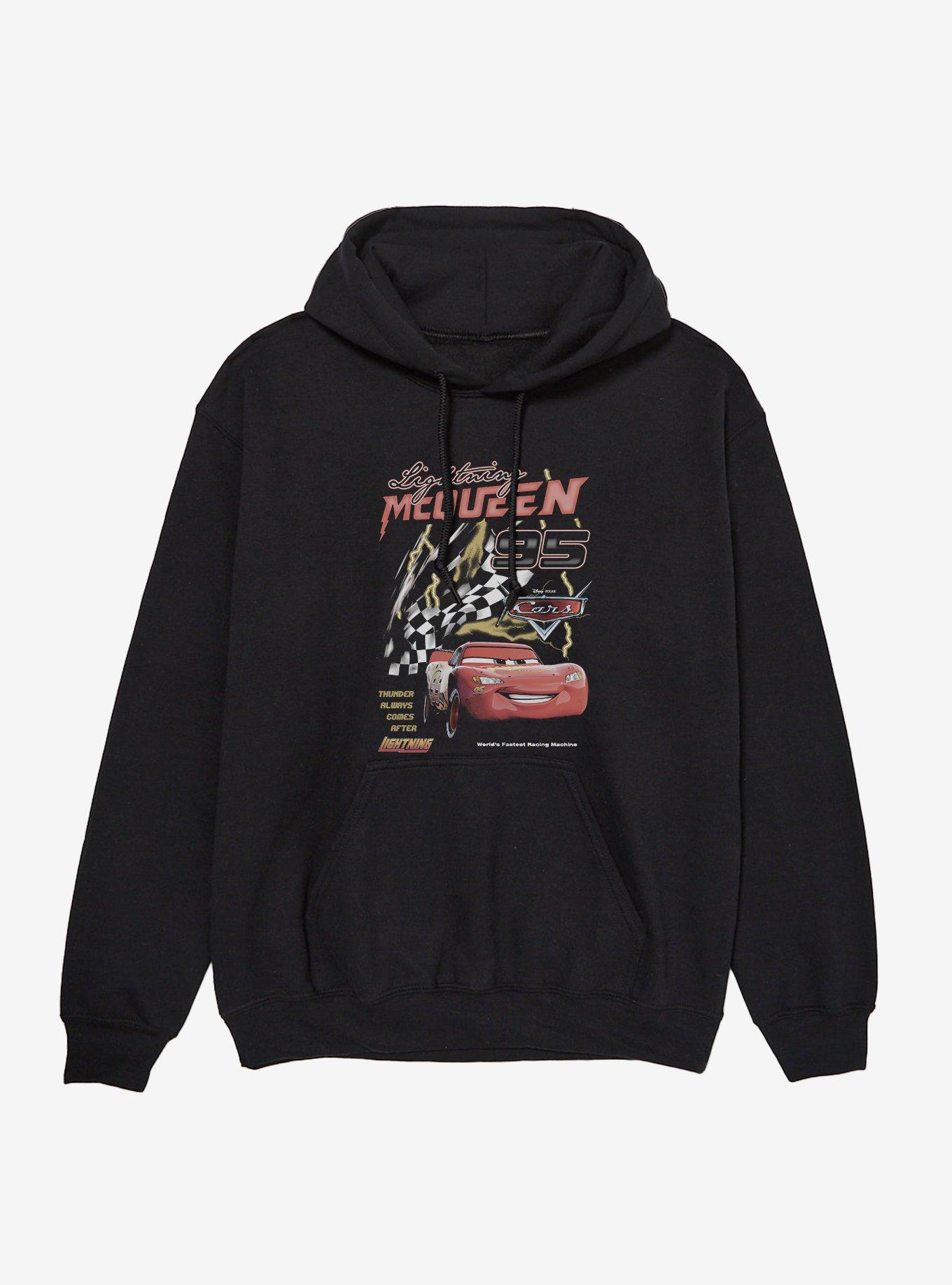 Disney Pixar Cars Lightning McQueen Thunder Comes 95 Hoodie - BLACK ...