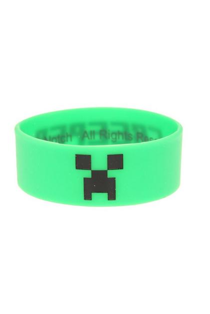 Jinx Minecraft Creeper Rubber Bracelet | Hot Topic