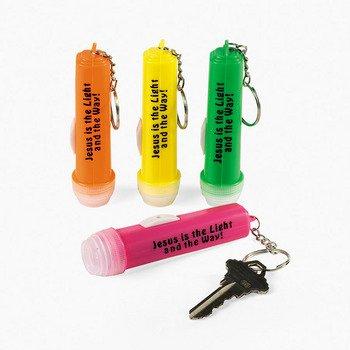 Jesus Is The Light Flashlight Keychains, Assorted, Bag of 12 | Mardel ...