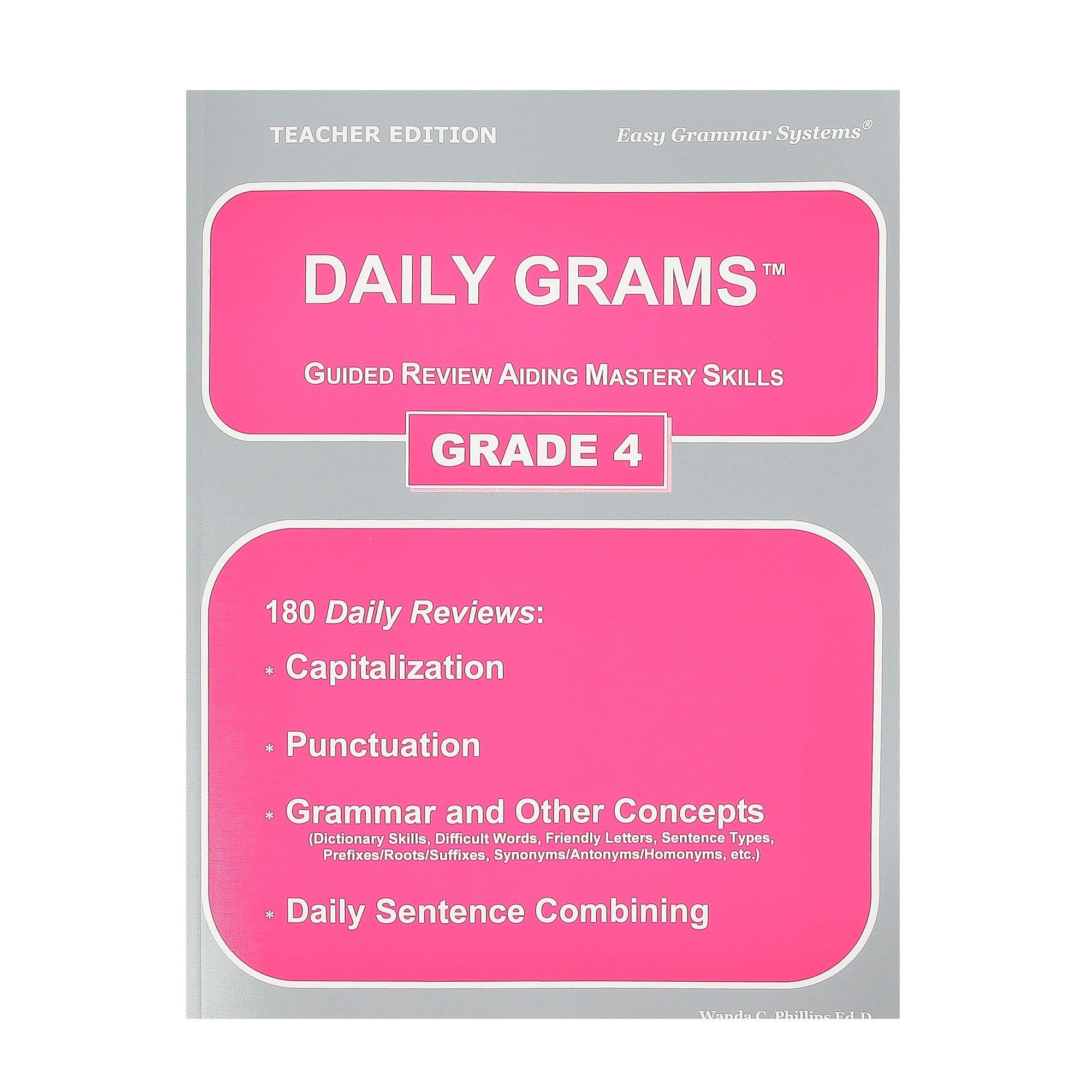 Daily Grams Teacher Edition, Grade 4 | Mardel | 124024
