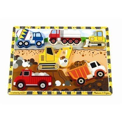 Construction Vehicles Chunky Wooden Puzzle, 6 Pieces | Mardel | 1250349