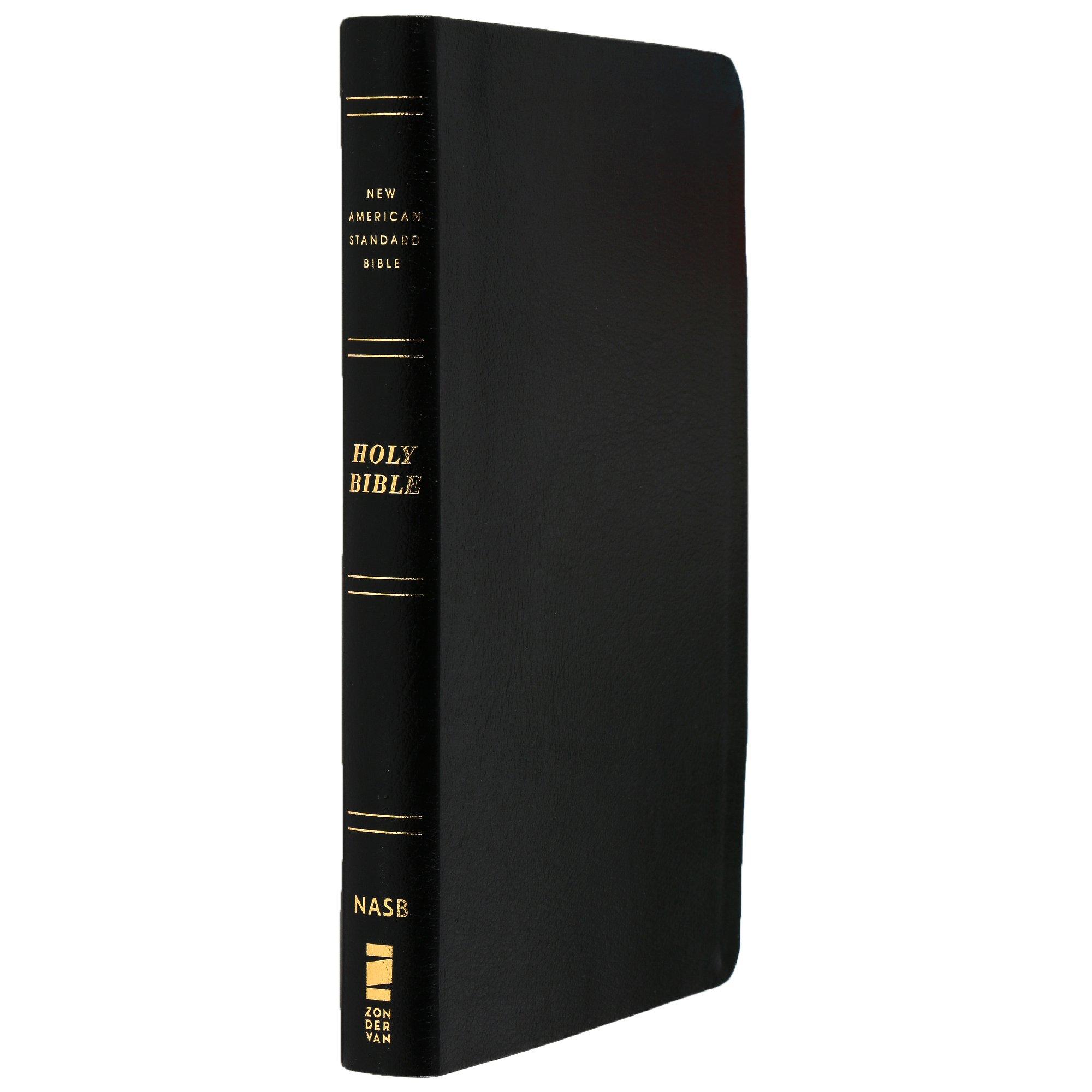 NASB Thinline Bible, Bonded Leather, Black | Mardel | 141002