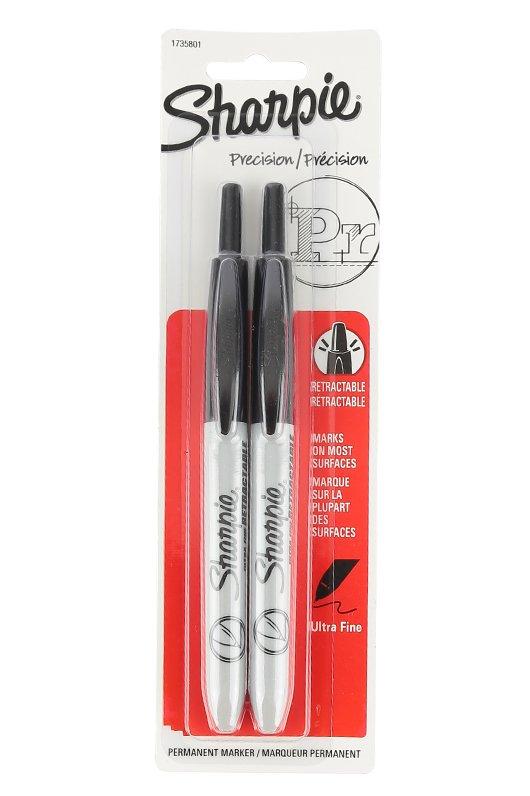 Sharpie, Retractable Markers Ultra Fine Point, Black, Pack of 2 ...