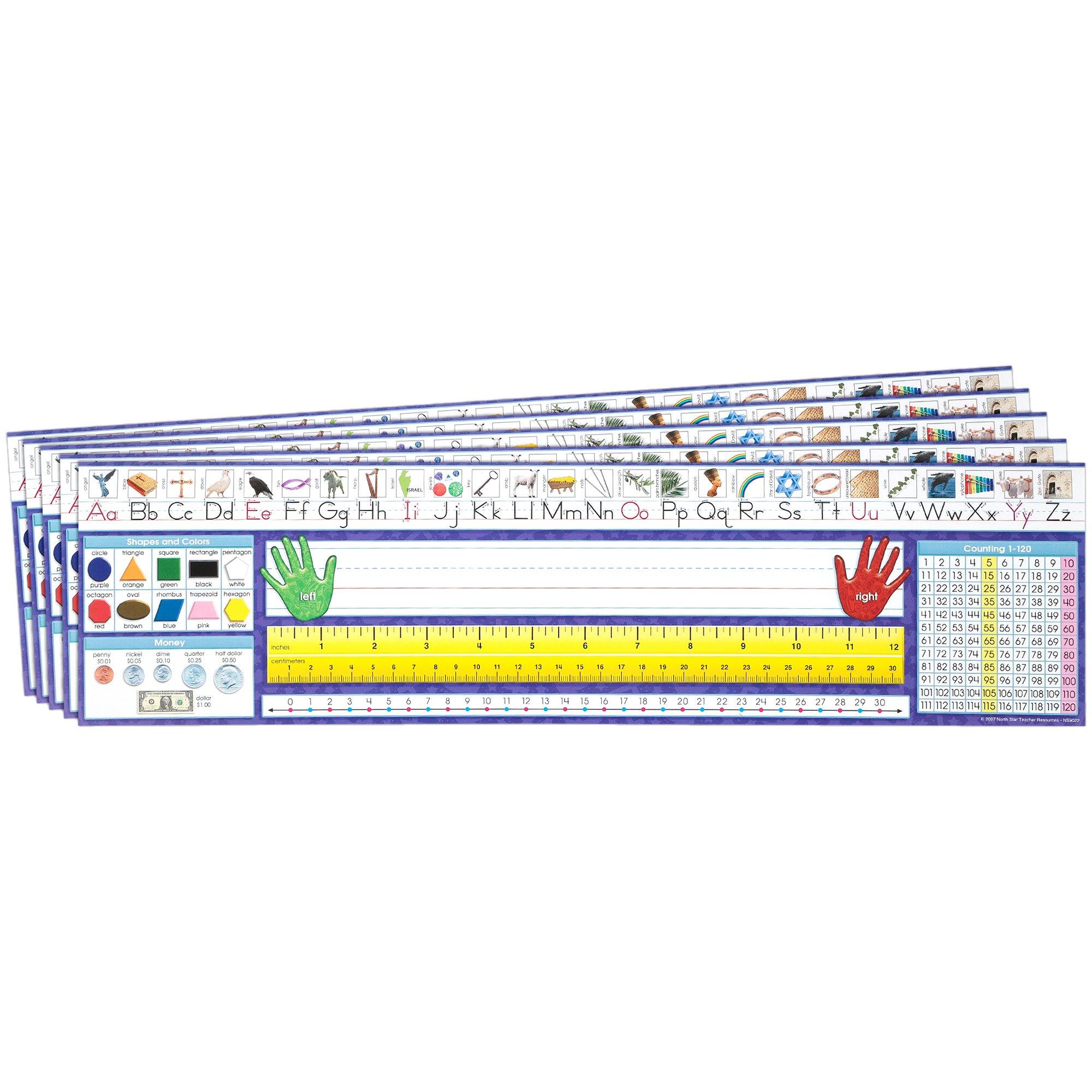 Christian Traditional Manuscript Desk Plates, 18 x 4 Inches, 36 Pack ...