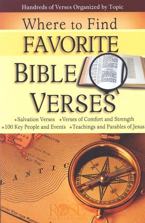 Where to Find Favorite Bible Verses, by Rose Publishing, Pamphlet ...