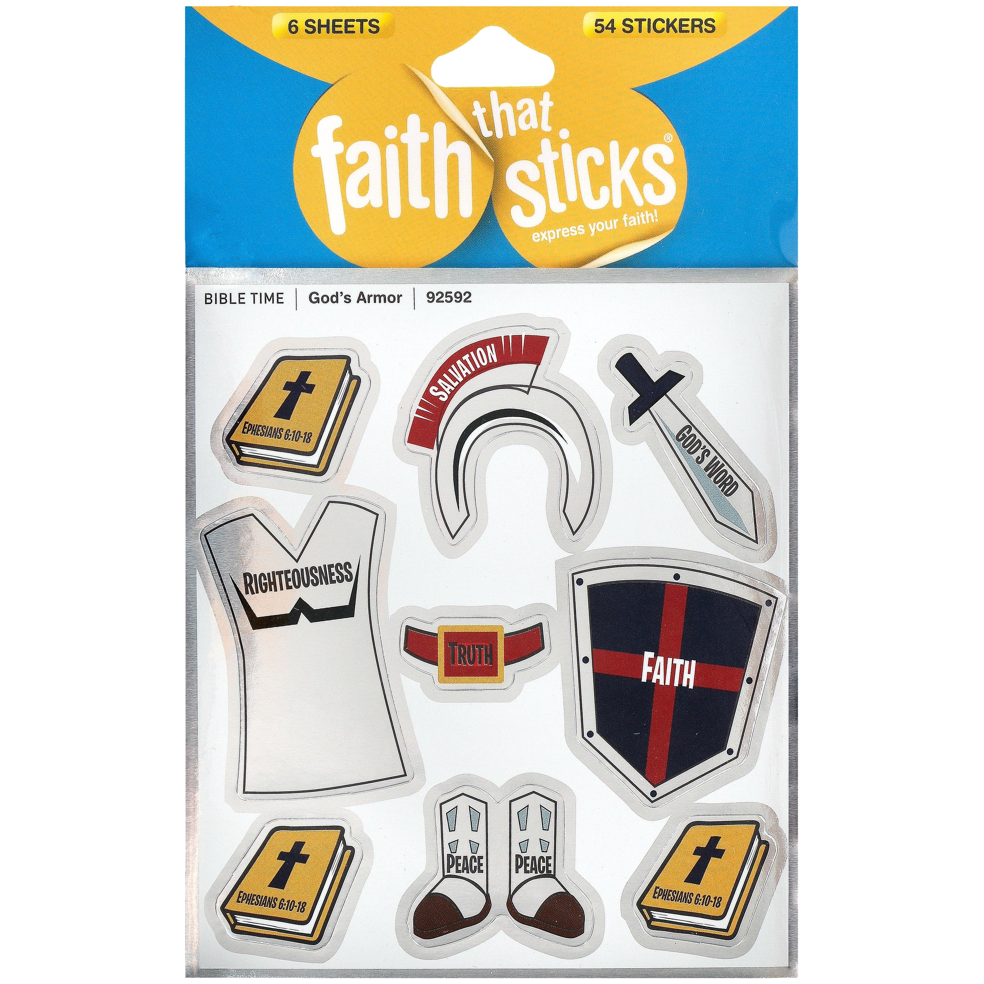 God's Armor Stickers, Package of 54 | Mardel | 2086312