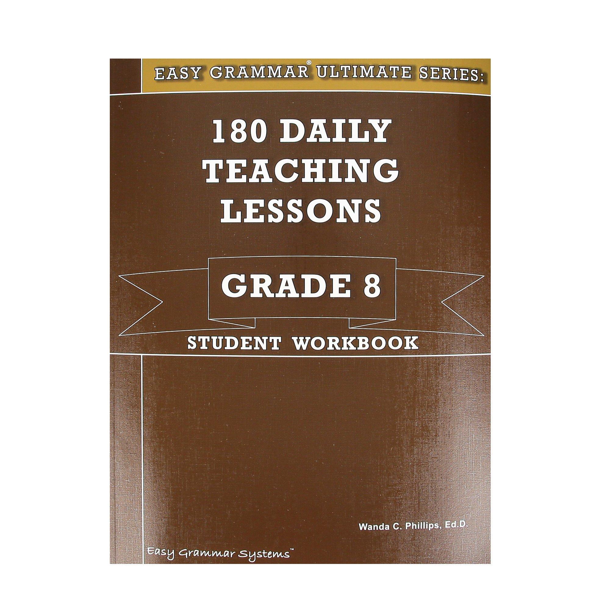 Ultimate Series 180 Daily Teaching Lessons Student Workbook Grade 8 ...