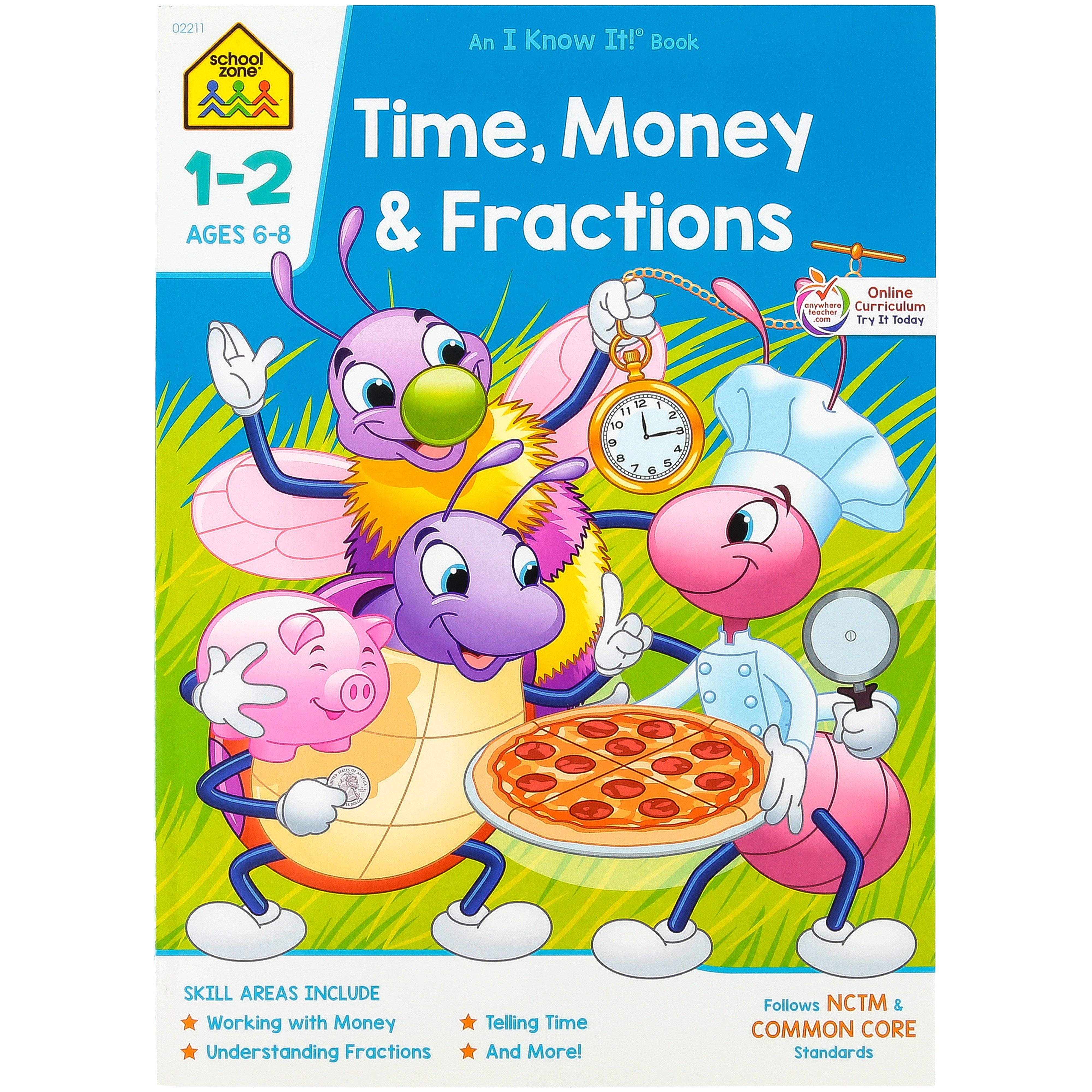 Time Money & Fractions Deluxe Edition Workbook, Grades 1 & 2 | Mardel ...