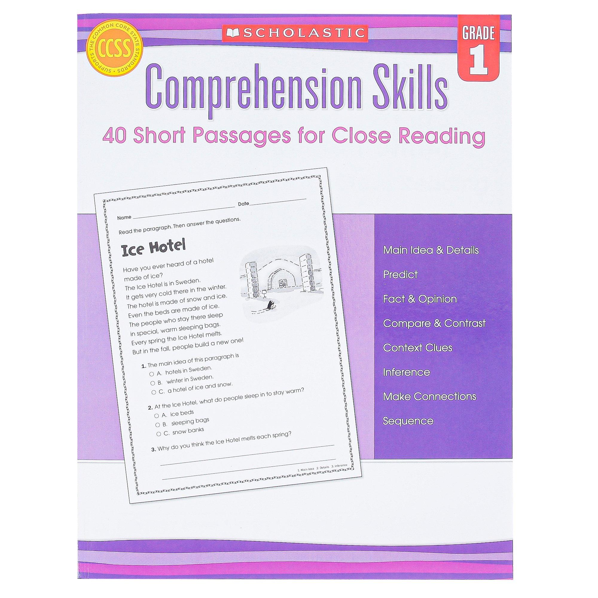 Comprehension Skills 40 Short Passages for Close Reading, Grade 1 ...