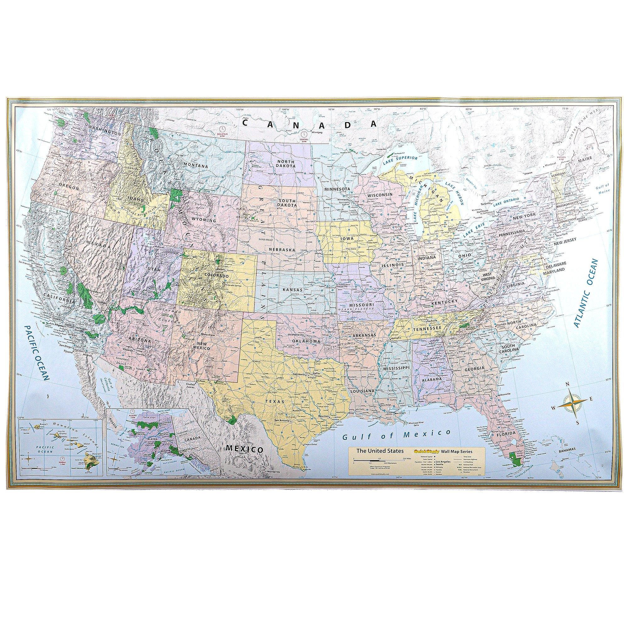 US Political Rolled Paper Map Poster, 50 x 32 Inches, 1 Piece | Mardel ...