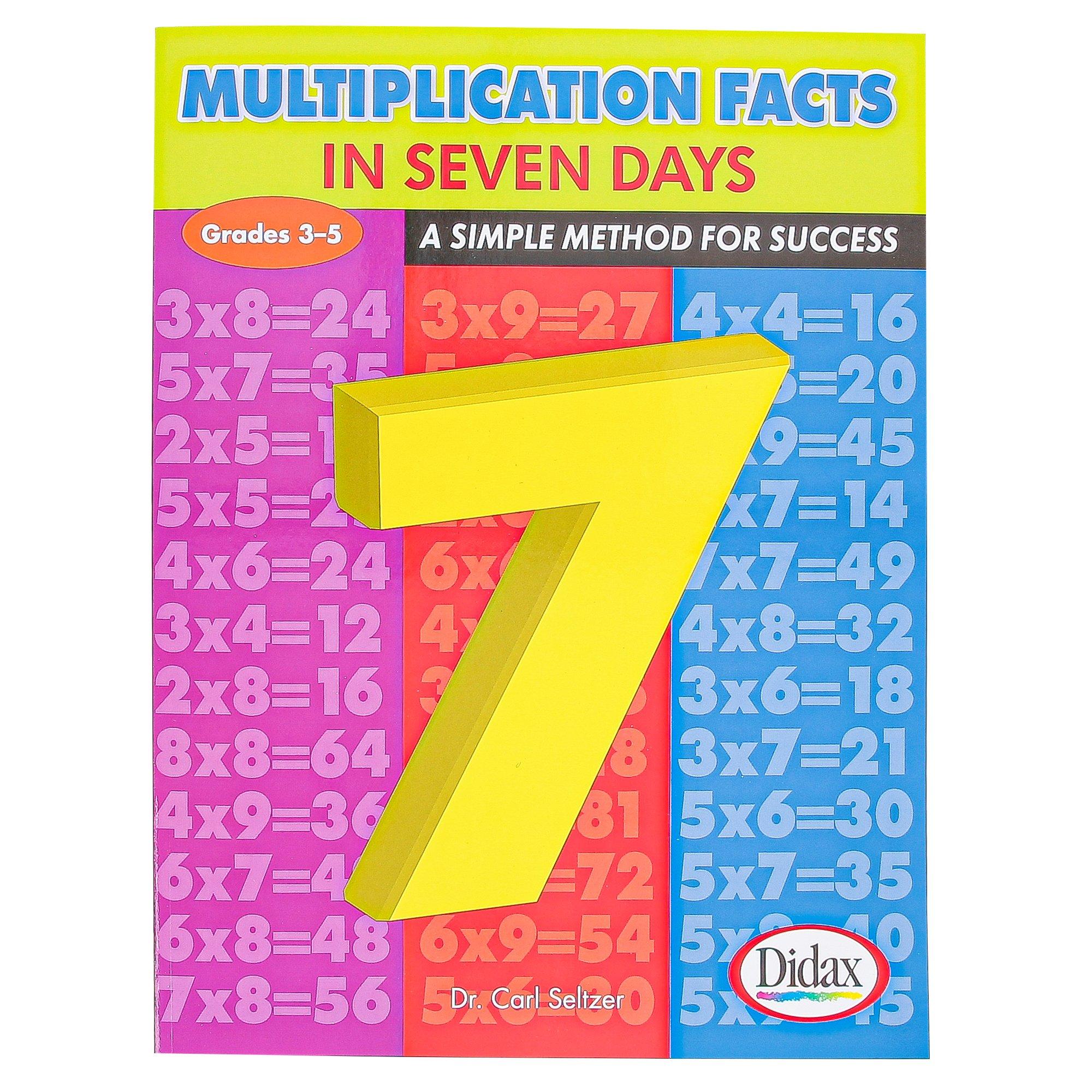 Multiplication Facts In 7 Days Reproducible Workbook, Grades 3 to 5 ...