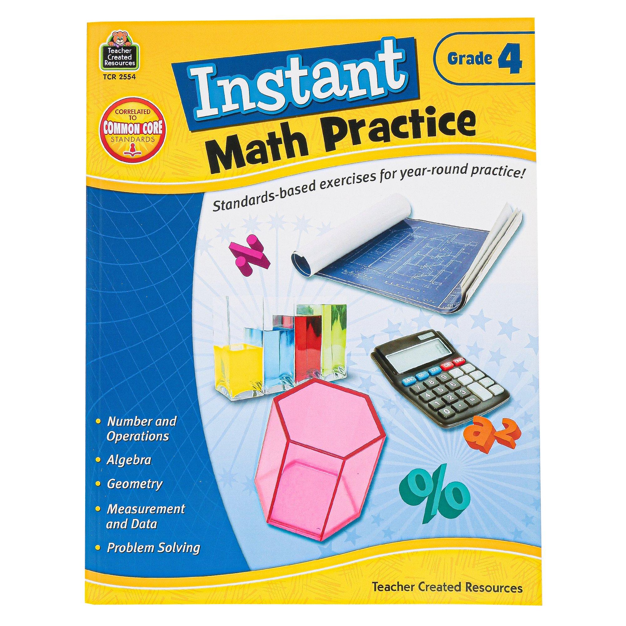 Instant Math Practice Workbook, Grade 4, Reproducible | Mardel | 2991628