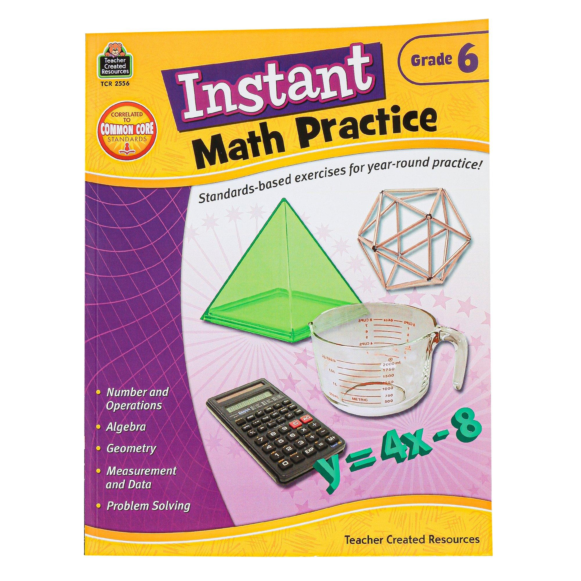 Instant Math Practice Workbook, Grade 6, Reproducible | Mardel | 2991644
