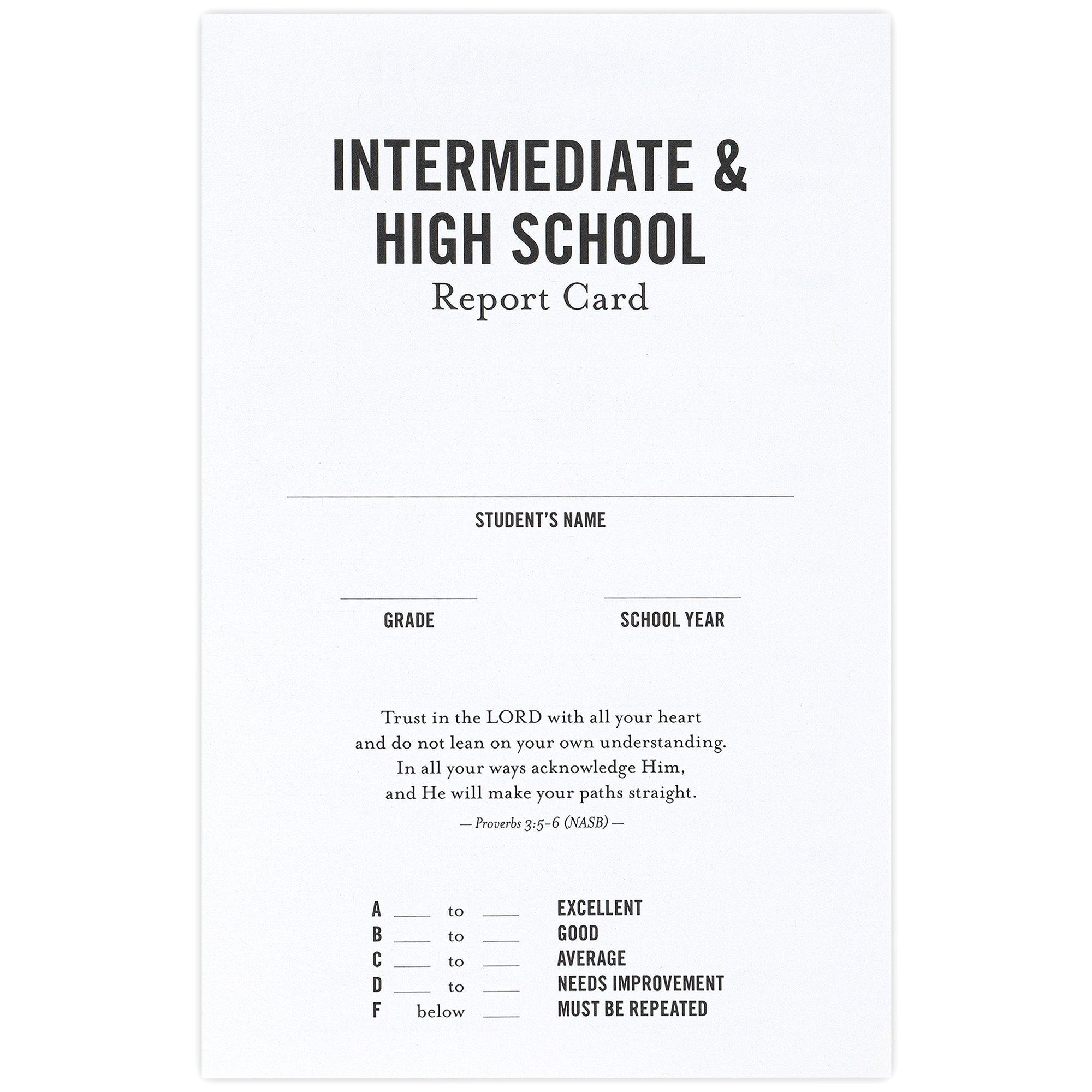 A Simple Plan Intermediate & High School Report Card, 5.6 x 8.8 Inches ...