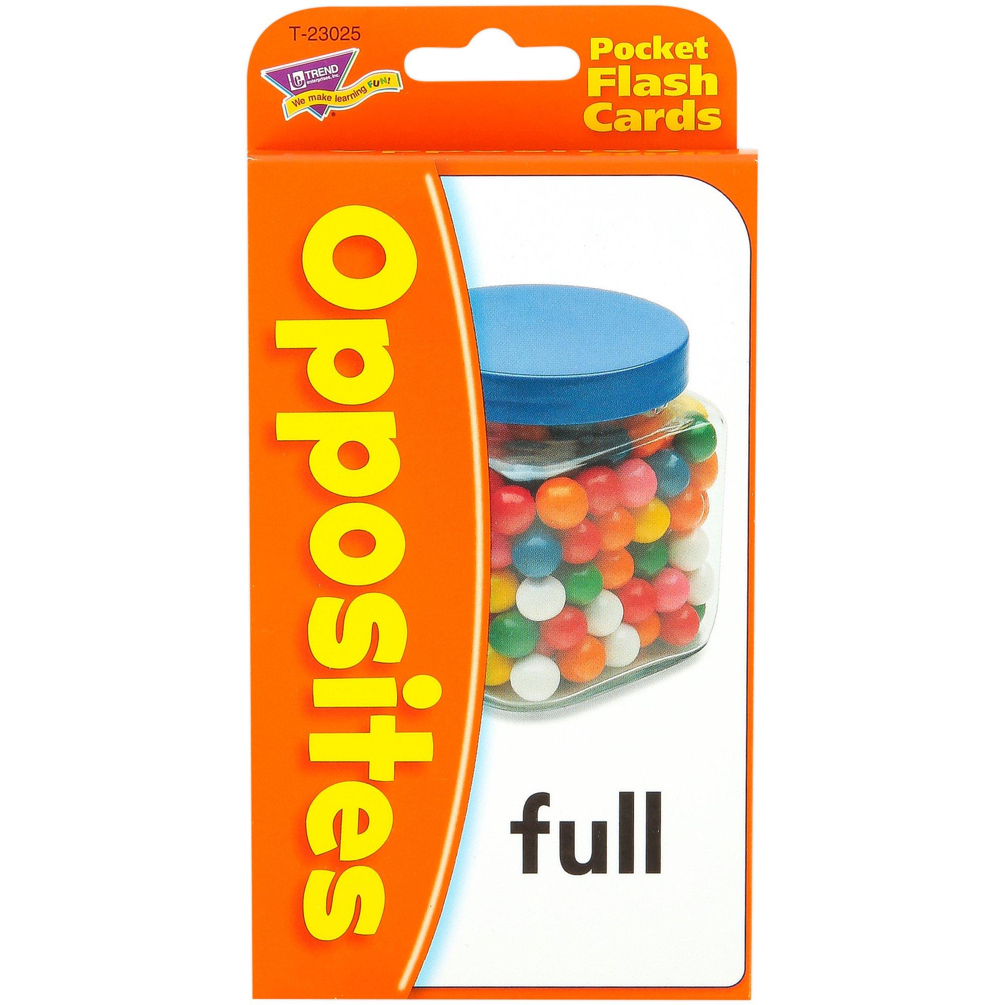 Opposites Pocket Flash Cards, 56 Cards, Grades K-1 | Mardel | 31518