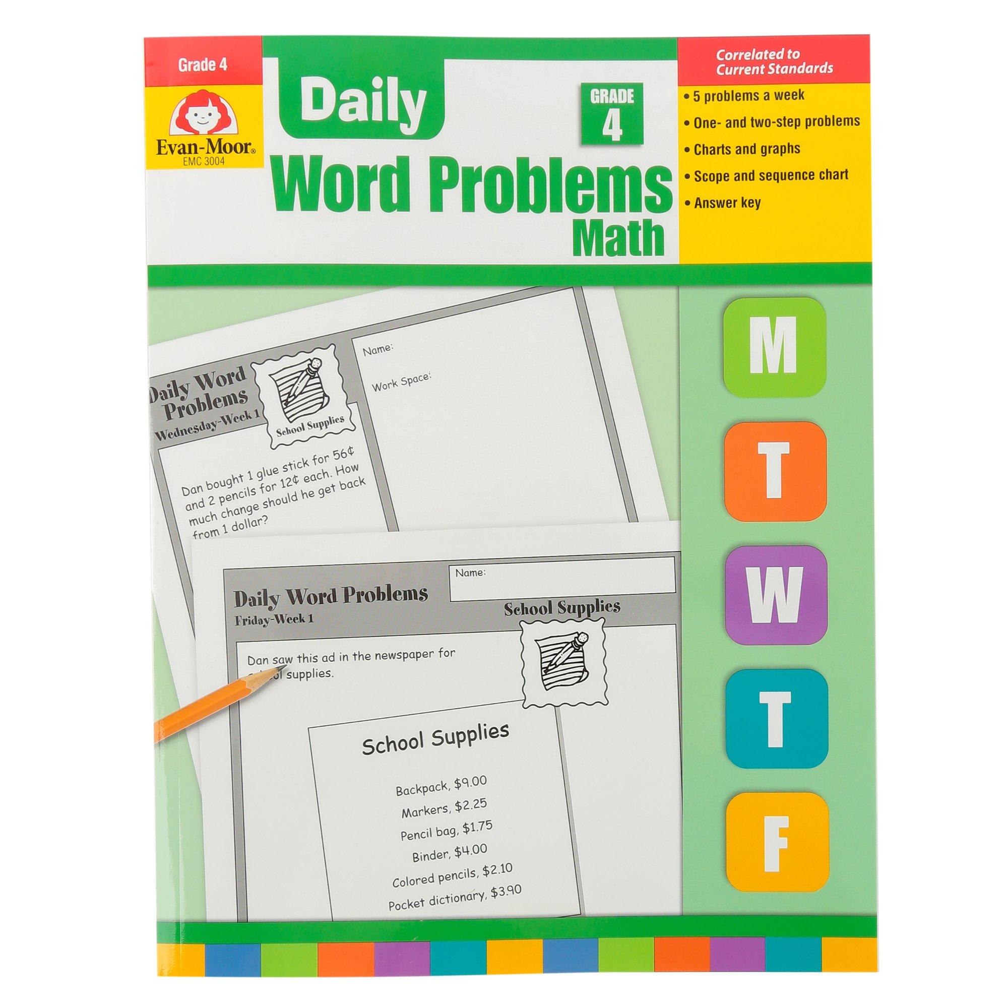 Daily Word Problems Teacher's Edition, 128 Pages, Grade 4 | Mardel | 321158