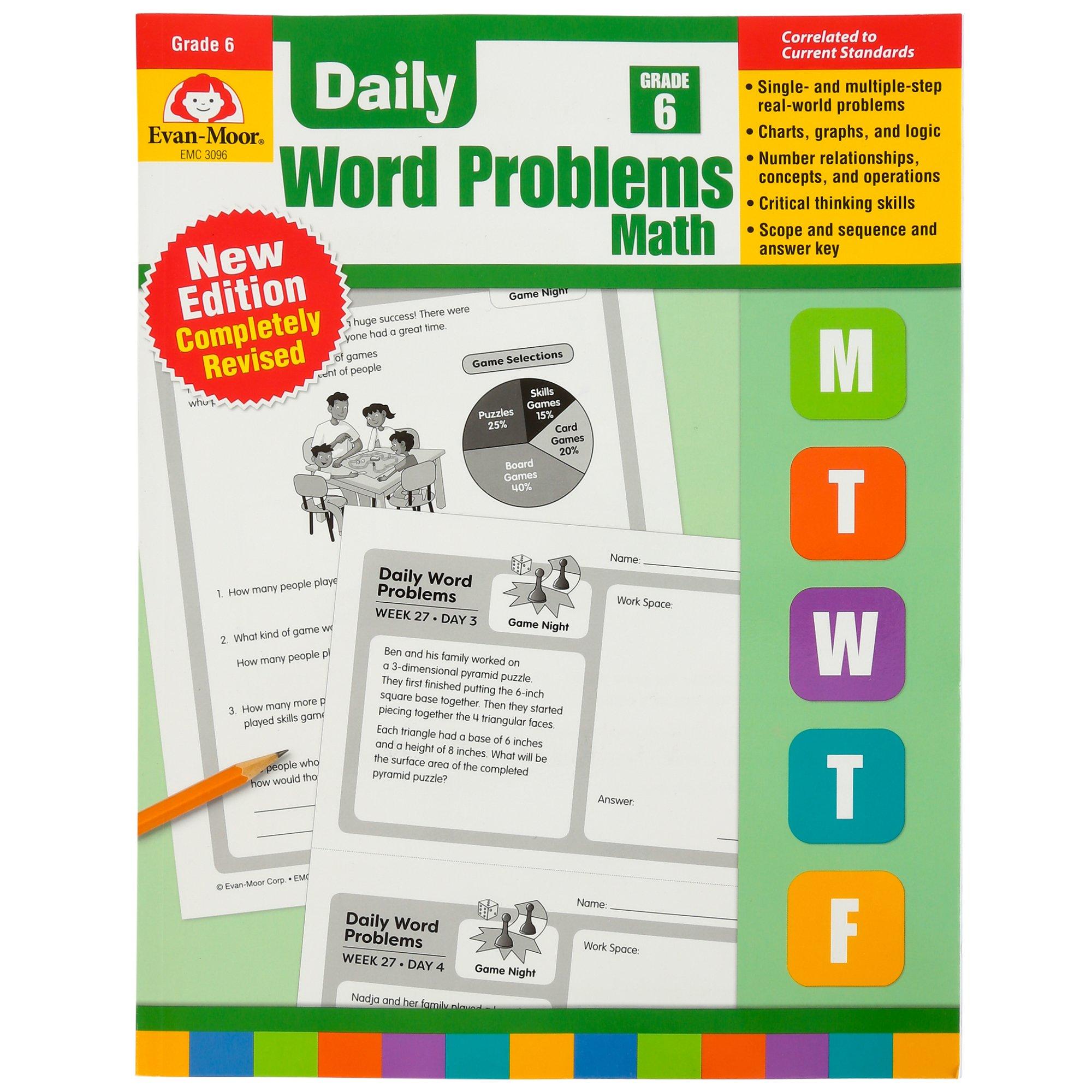 Daily Word Problems Teacher's Edition, 128 Pages, Grade 6 | Mardel | 321174
