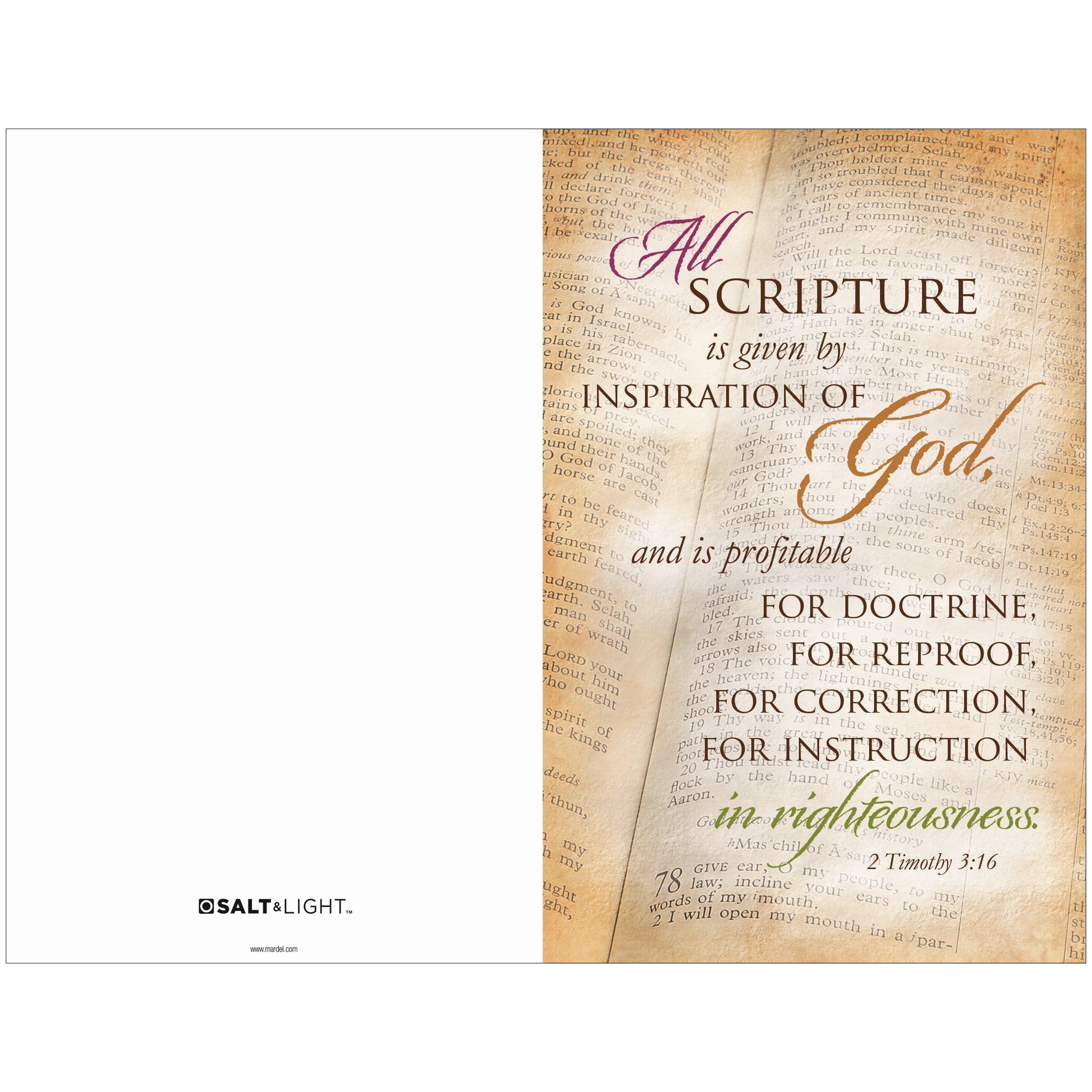 Scripture Is Given By God Church Bulletins, 100 Count | Mardel | 3245370