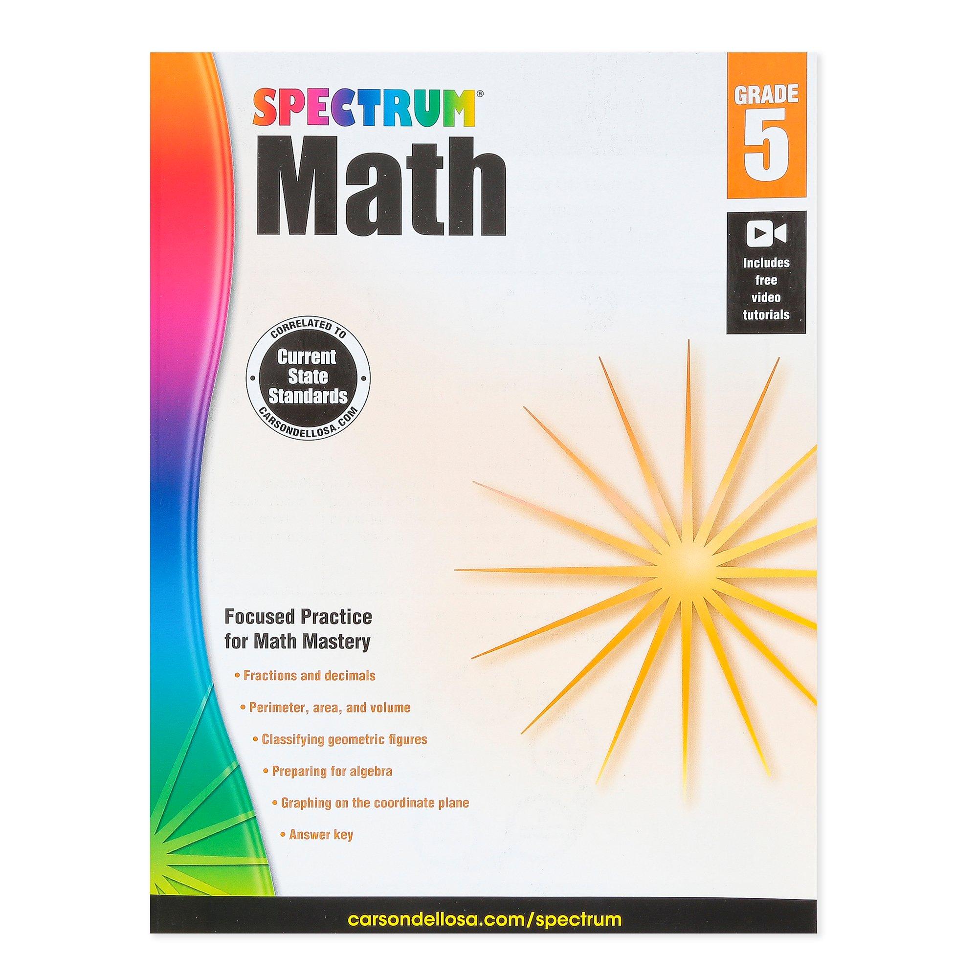 Spectrum, Math Workbook, 160 Pages, Grade 5 | Mardel | 3256062