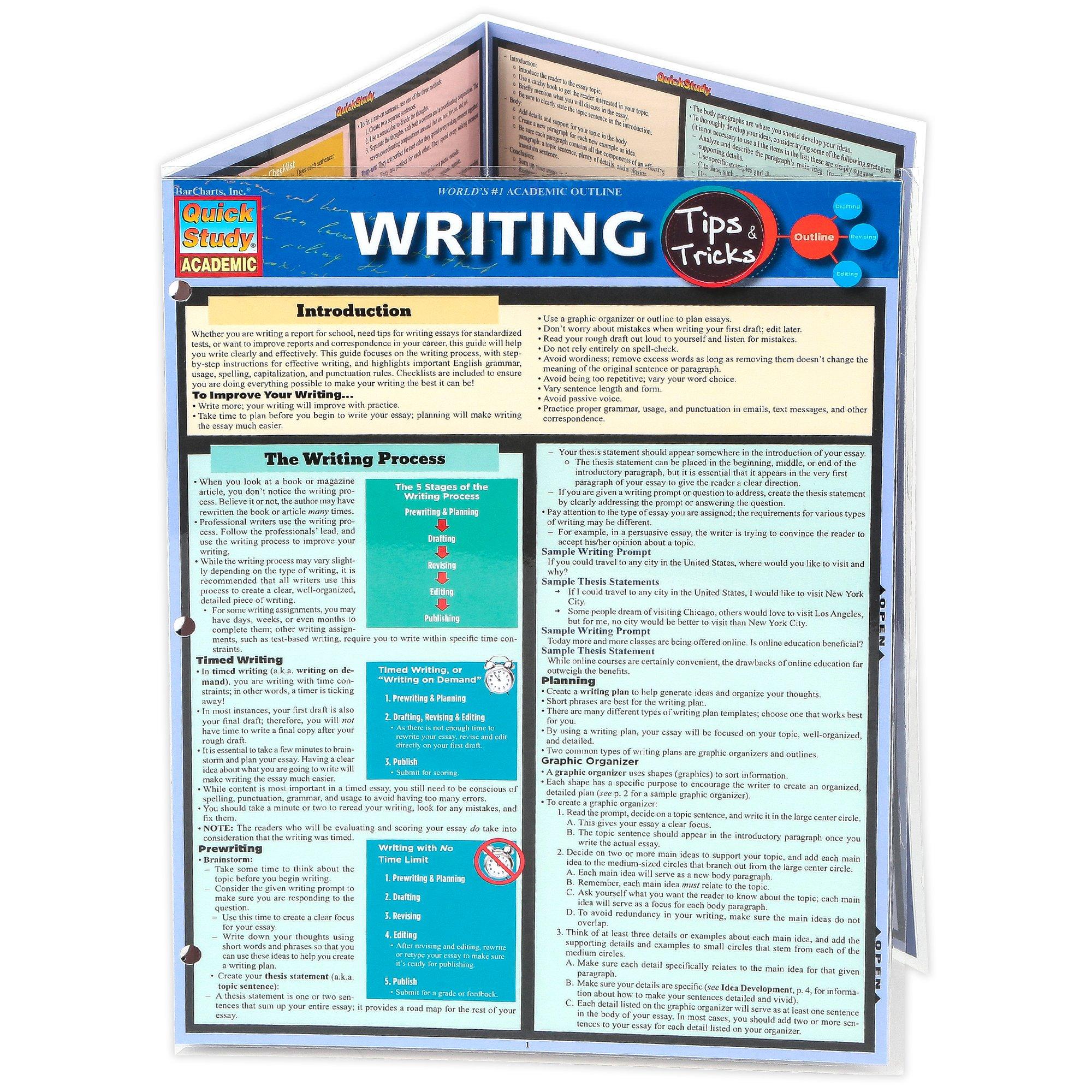 Writing Tips & Tricks Laminated Quick Study Guide, Grade 4 & Up ...