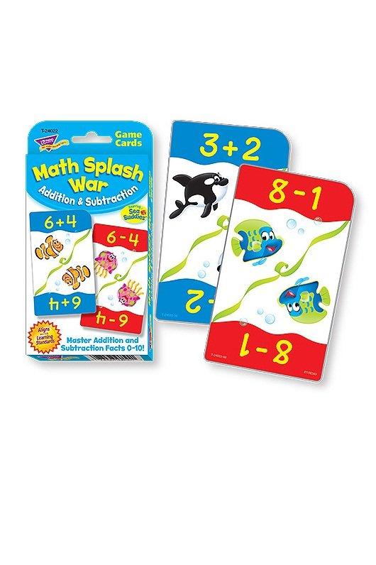 Math Splash War Addition & Subtraction Challenge Cards | Mardel | 3360211
