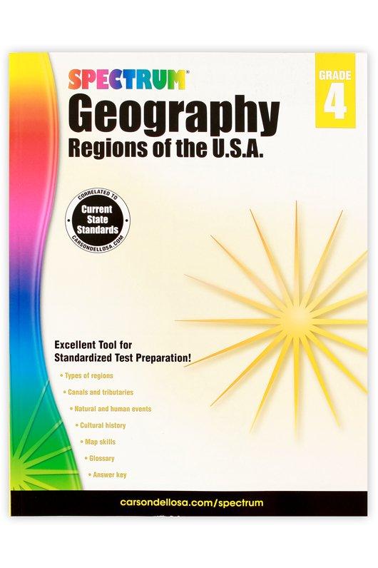 Spectrum Geography Regions of the USA Workbook, 128 Pages, Grade 4 ...
