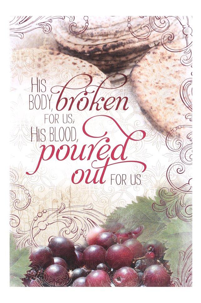 His Body Broken for Us Communion Bulletins, 100 Count | Mardel | 3390960