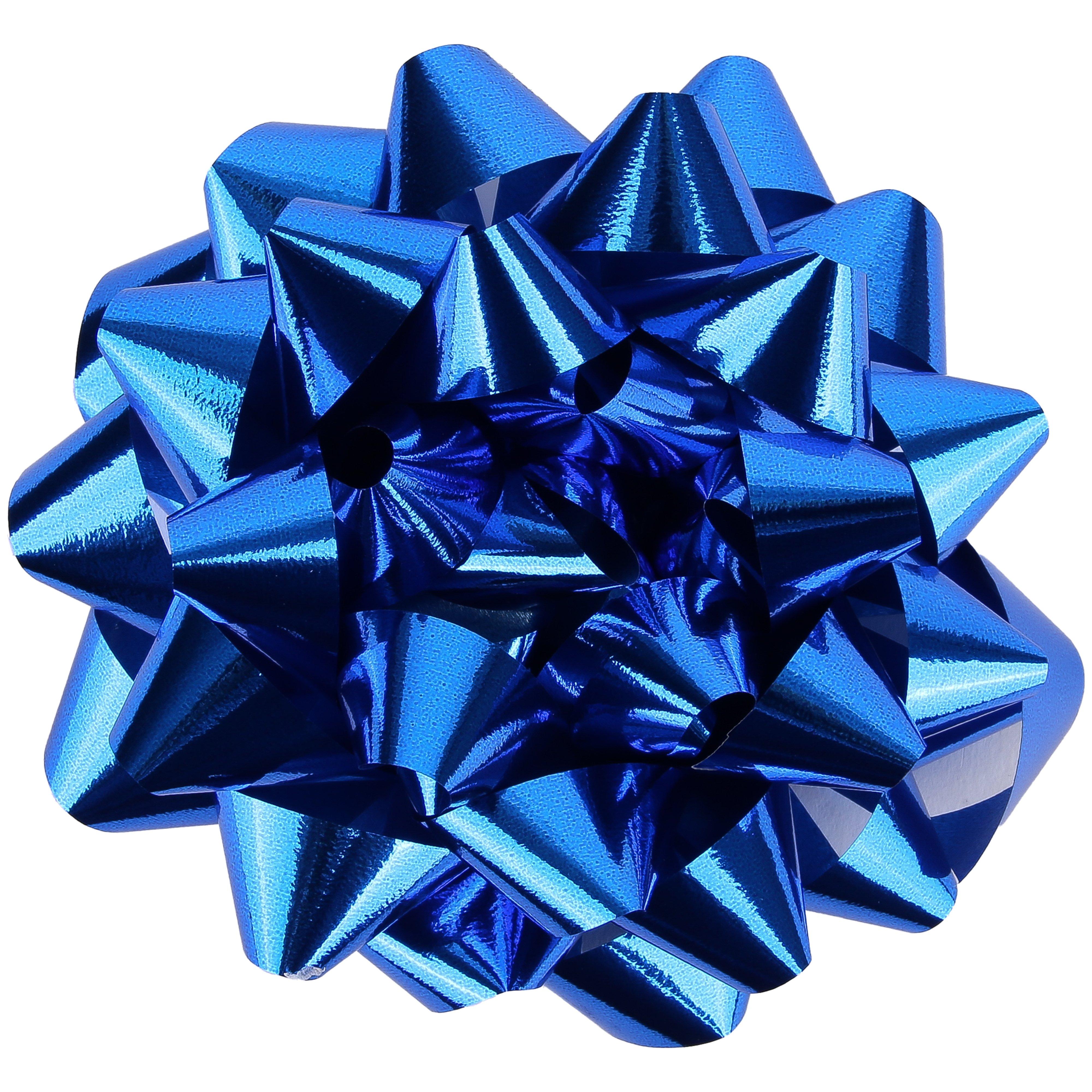 Metallic Blue Gift Bow, 2 x 6 inches | Mardel | 3403896