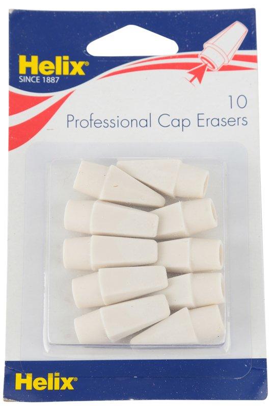 Helix Professional Pencil Cap Erasers, White, Pack of 10 | Mardel | 3427929