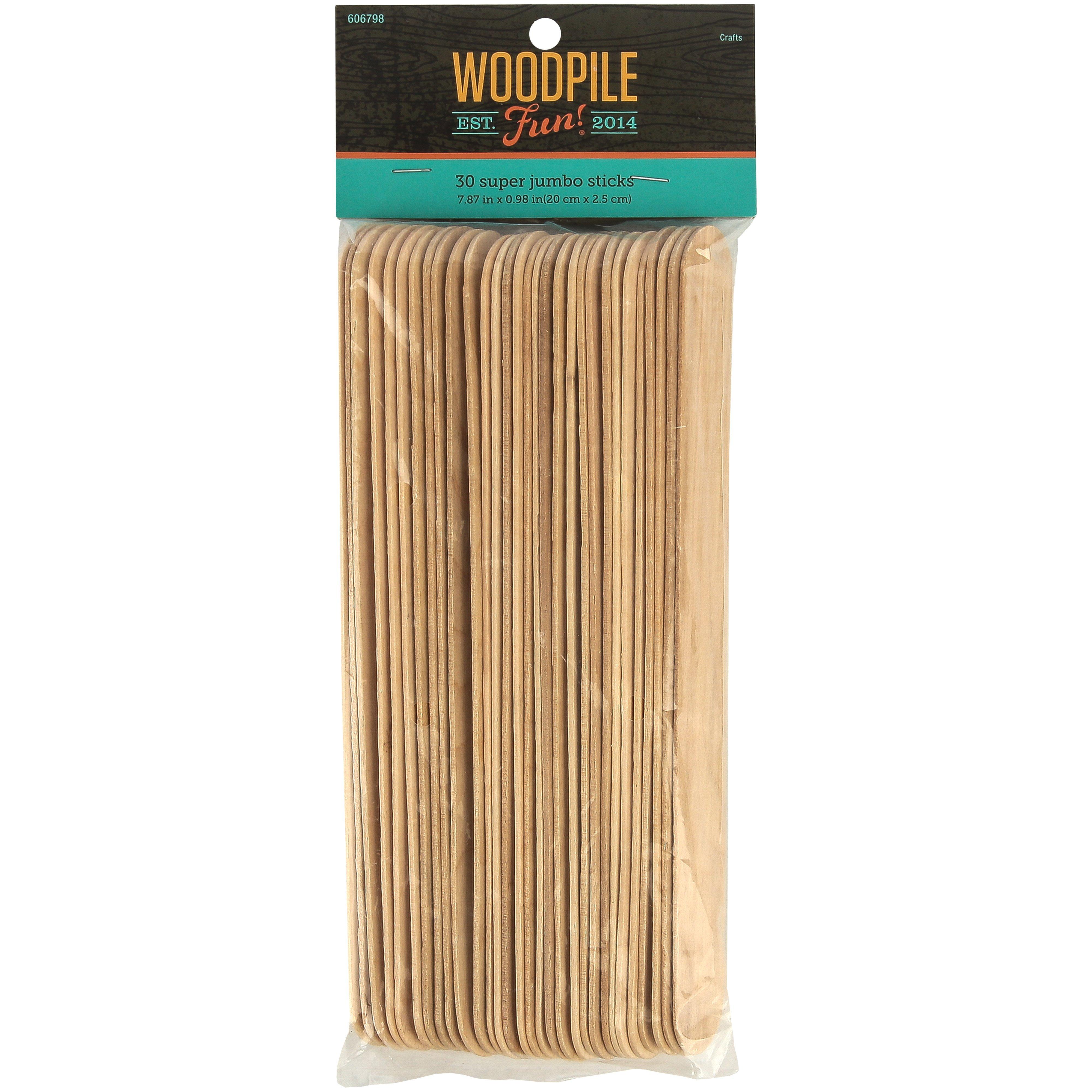 Super Jumbo Wood Sticks, 7 3/4 inches, 30 Count | Mardel | 3452349