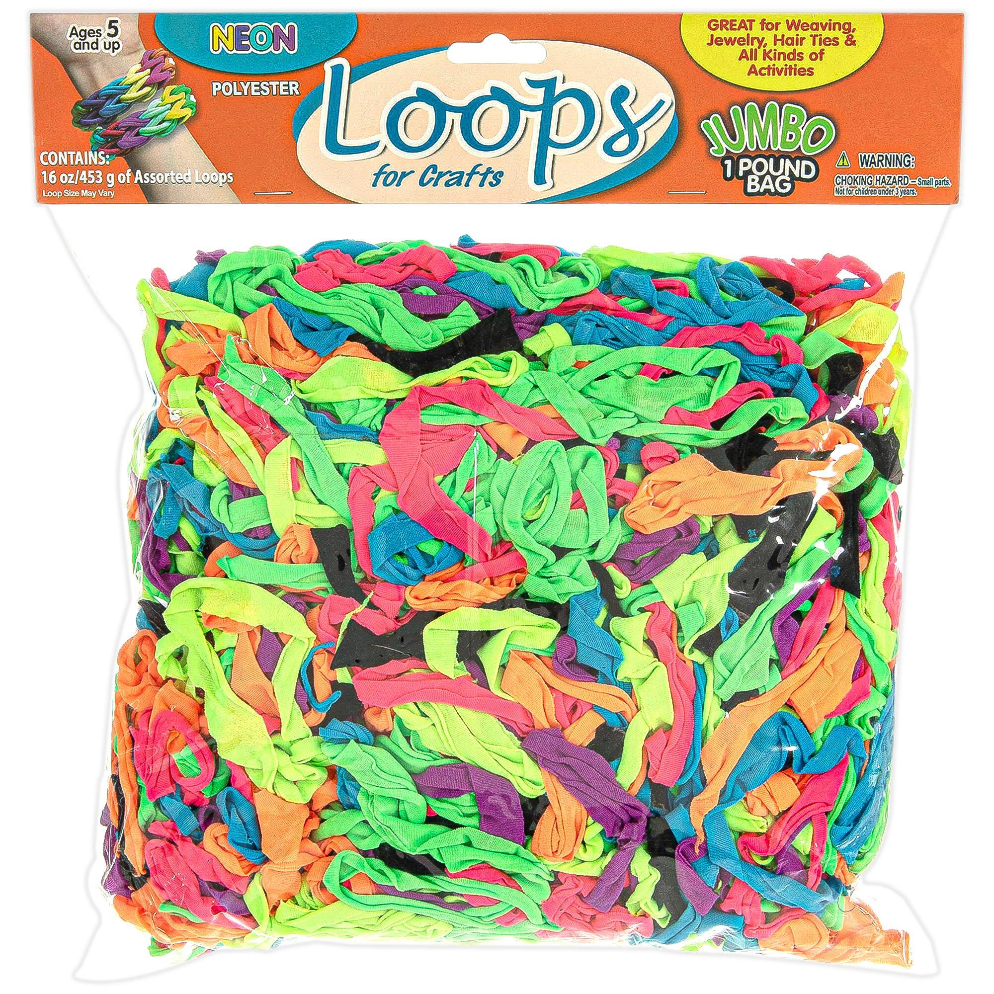 Wool Novelty Co., Nylon Weaving Loops, Assorted Neon, 16-ounces ...