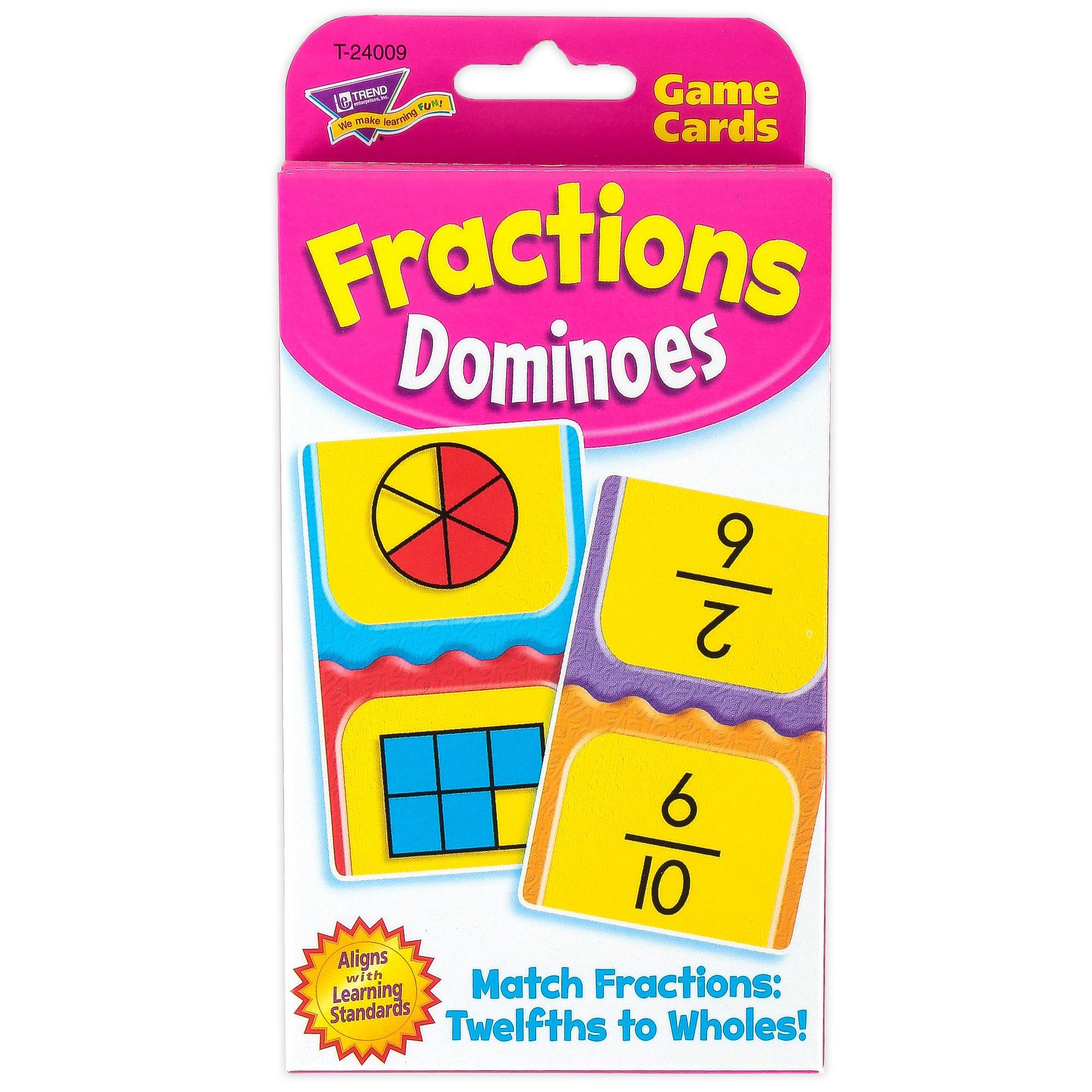Fractions Dominoes Challenge Flash Cards, 56 Cards | Mardel | 3491636