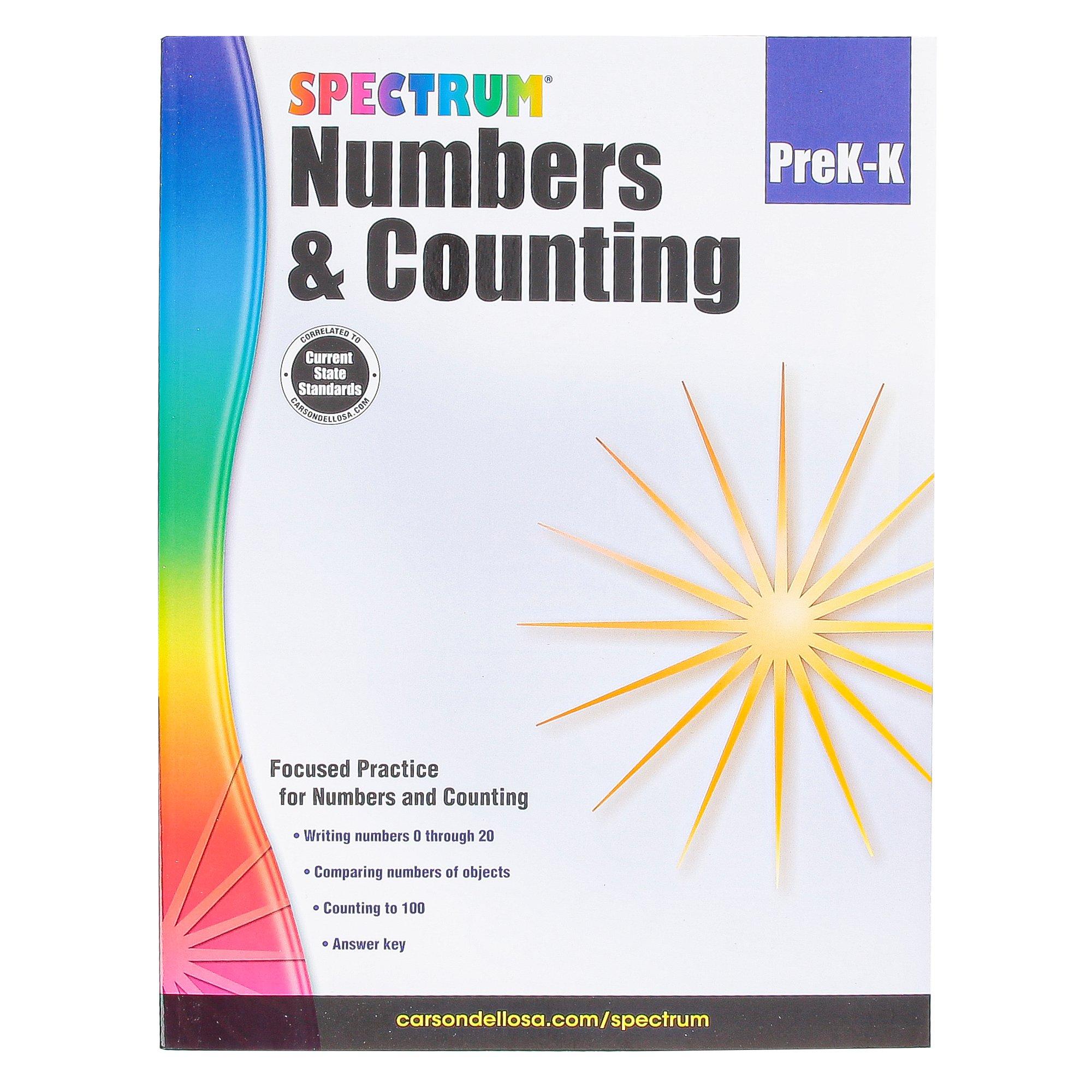 Spectrum Numbers and Counting Workbook, 96 Pages, Grades PreK-K ...