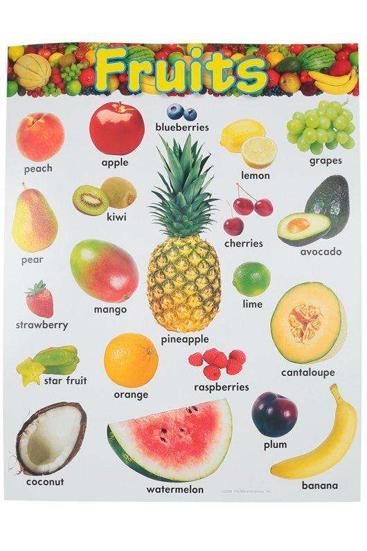 TREND, Fruits Chart, 17 x 22 Inches, Multi-Colored, 1 Piece | Mardel ...