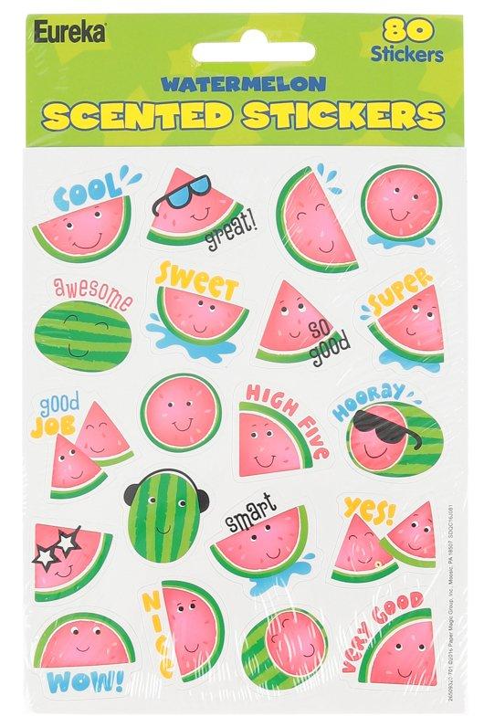 Watermelon Scented Stickers, 1 x 1 Inch, Pack of 80 | Mardel | 3606076
